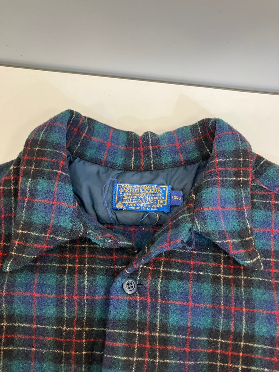 ペンドルトン PENDLETON 70's 70年代 ボードシャツ 開襟シャツ オープンカラー シャドーチェック MADE IN USA アメリカ製 ヴィンテージ vintage XL ...