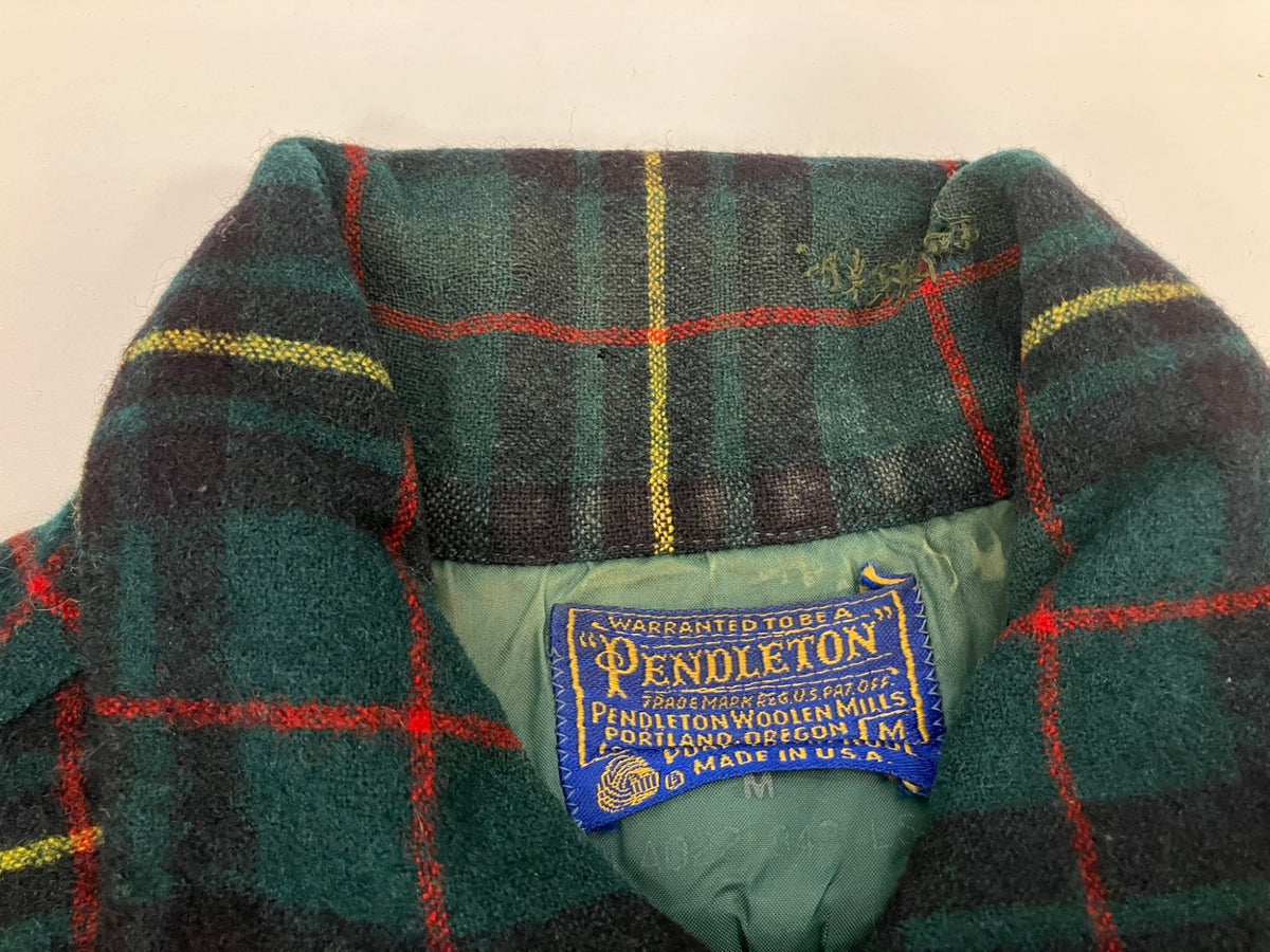 ペンドルトン PENDLETON 70's 70年代 WOOL ウール チェックシャツ ボードシャツ ネルシャツ 開襟 オープンカラー ボックス vintage ヴィンテージ MADE IN ...