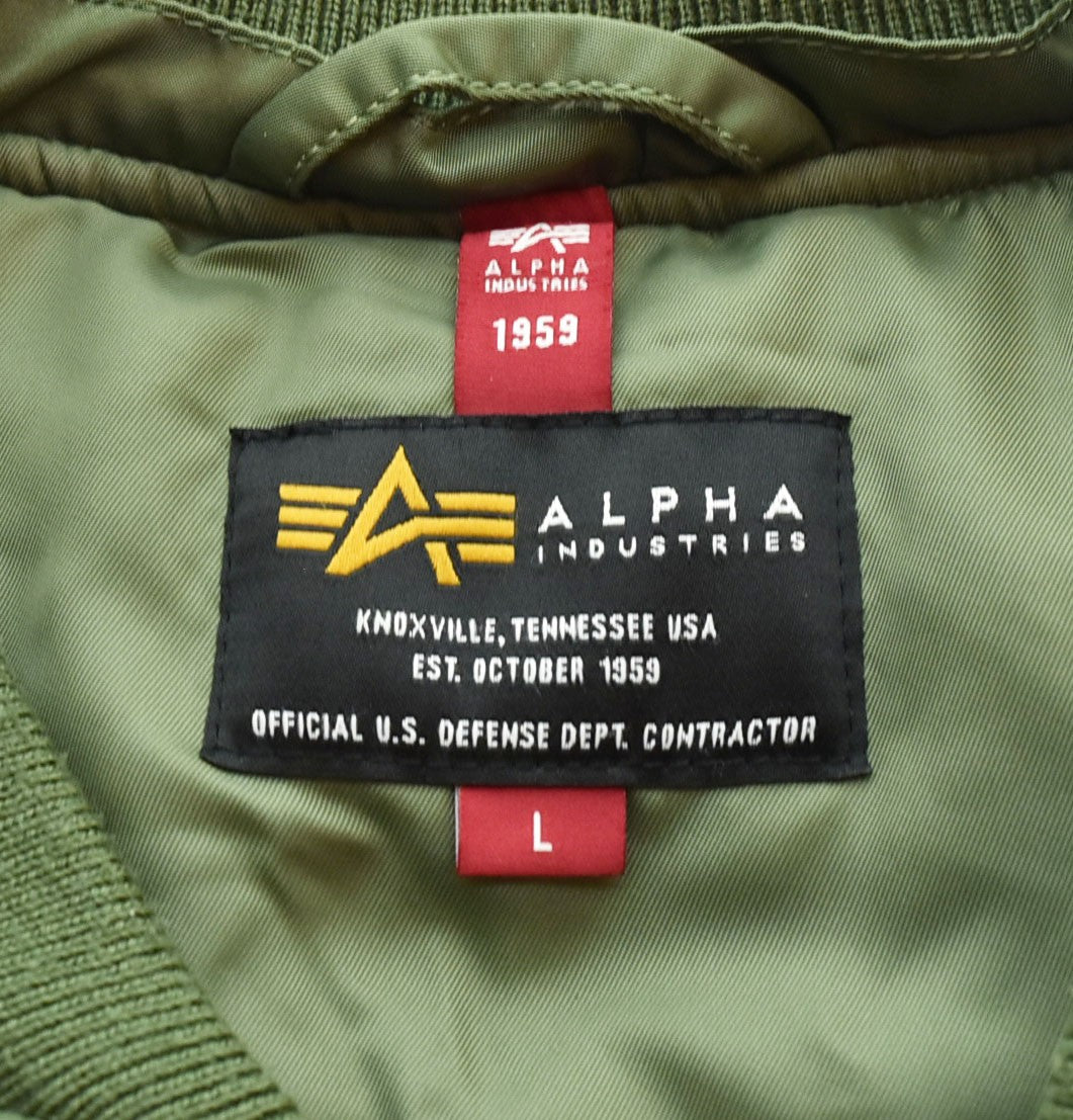アルファ インダストリーズ ALPHA INDUSTRIES MA-1 フライトジャケット TA0130-203 ジャケット カーキ Lサイズ 103MT-1869 | 古着通販のドンドンサガール